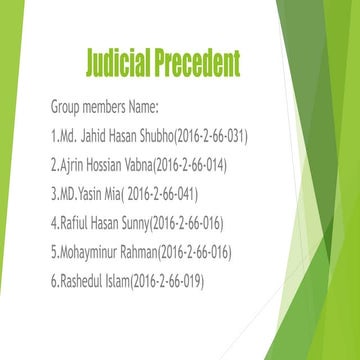 Judicial precedent | PPT | Free Download