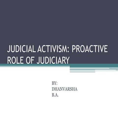 Judicial activism | PPTX