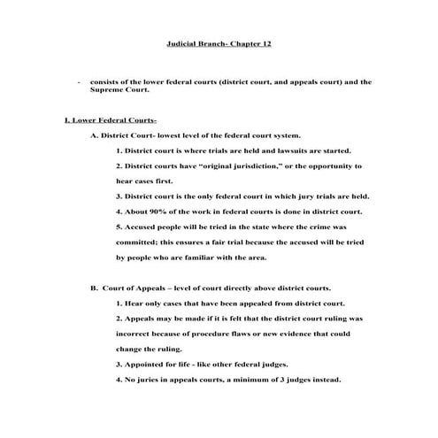 Judicial branch notes 1 | PDF