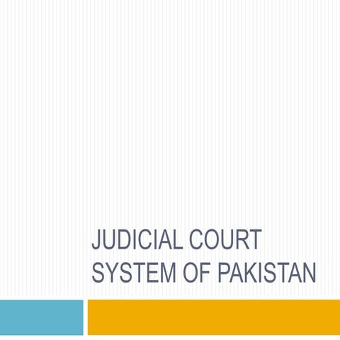 The judicial system of Pakistan | PDF