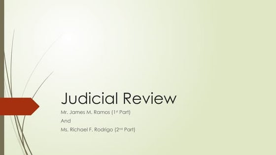 Requisites of a judicial review | PPTX | Law