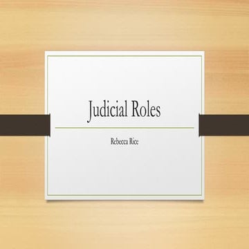 Judicial roles | ODP | Law