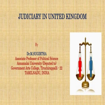 Judiciary in the united kingdom (english) | PPTX