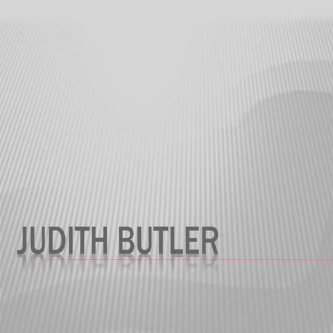 Judith butler | PPTX