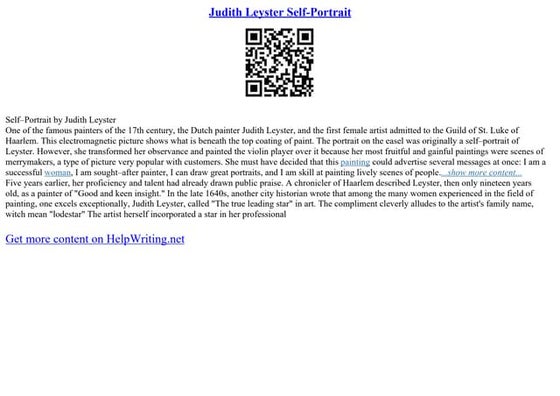 Self Portrait Essay Example | PDF | Parenting Teens | Parenting