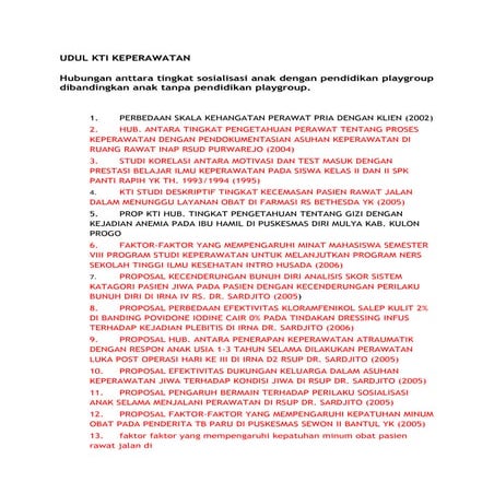 Judul kti keperawatan | DOC