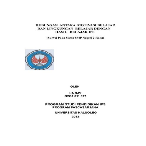 Judul proposal SMA NEGERI 1 RAHA | RTF