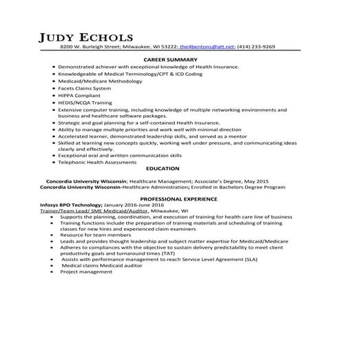 Judy Echols 2016 Resume-References Attached | DOC