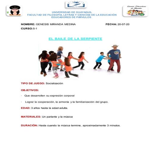 Juego El Baile De La Serpiente Genesis Miranda Medina Pdf