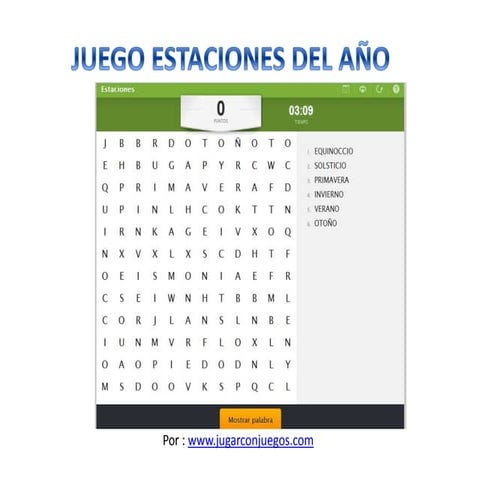 Juego Estaciones del Año | PPTX