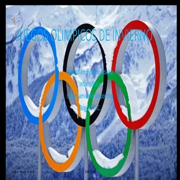 Juegos olimpicos de invierno | PPT