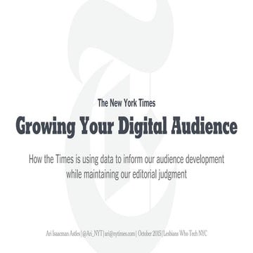 Growing Your Digital Audience | PPT