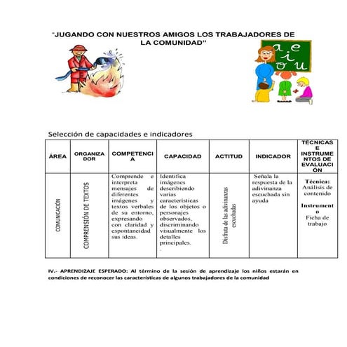 Jugando con nuestros amigos los trabajadores de la comunidad | PDF