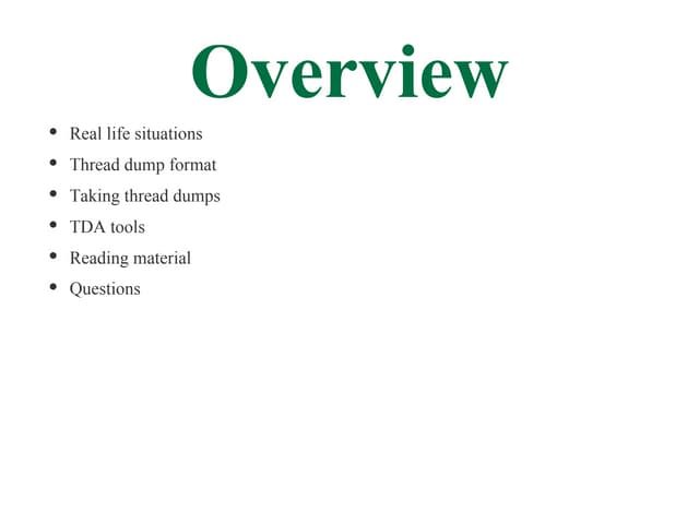 Thread Dump Analysis | PDF Thread Dump Analysis | PDF