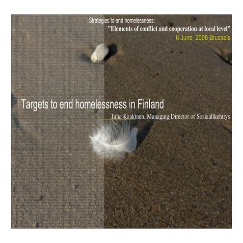 Targets to End Homelessness in Finland | PDF