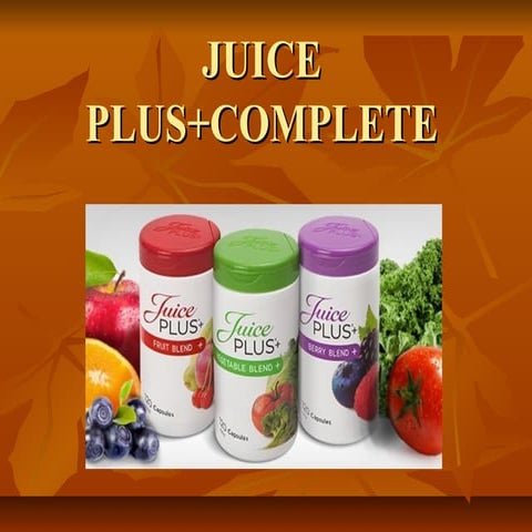 Folleto Completo De Juice Plus Manual De Usuario De Juice Booster 3