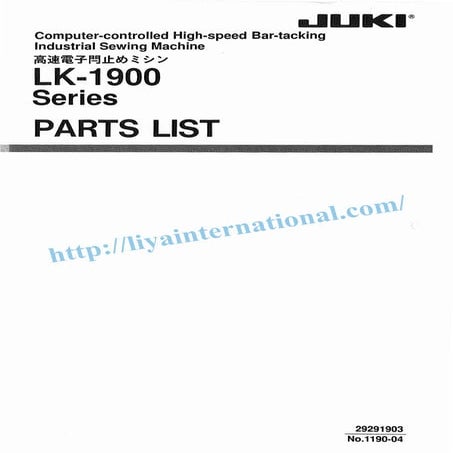 Juki lk 1900 | PDF