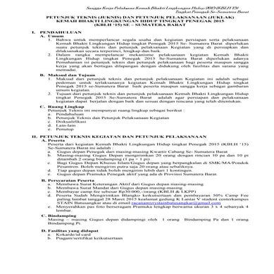 Juknis dan juklak kblh 2015 | PDF