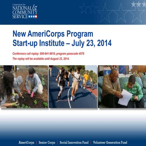 New AmeriCorps Program Orientation July 2014 | PPTX
