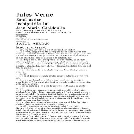 Jules verne satul aerian inchipuirile lui jean marie cabidoulin | DOC