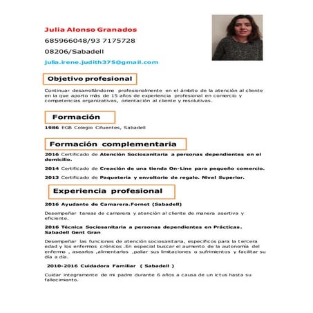 Julia Alonso Granados presentations