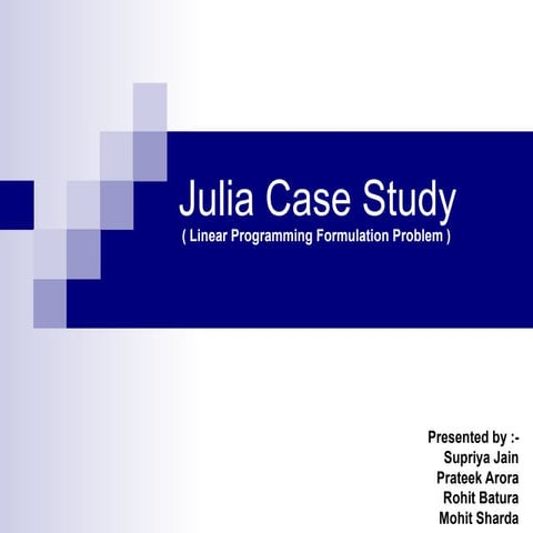 Julia case study | PPT
