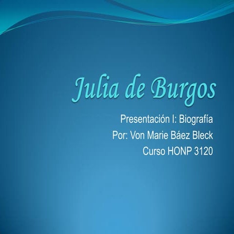 Julia De Burgos | PPTX