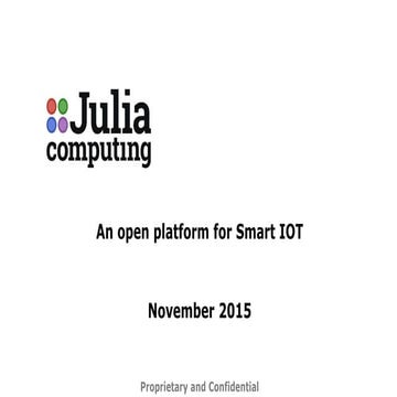 Julia For Smart IoT | PPTX | Programming Languages | Computing