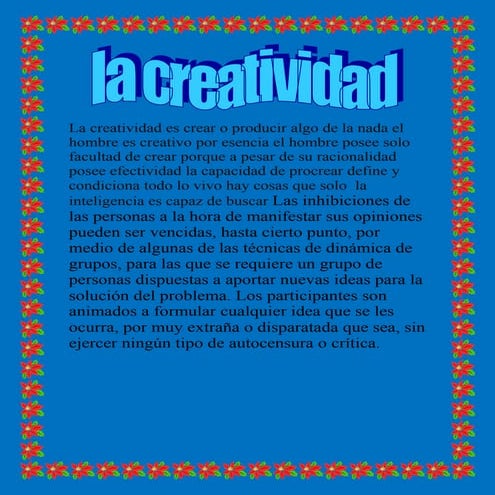 Julian andres agudelo castrillon la creatividad | DOCX