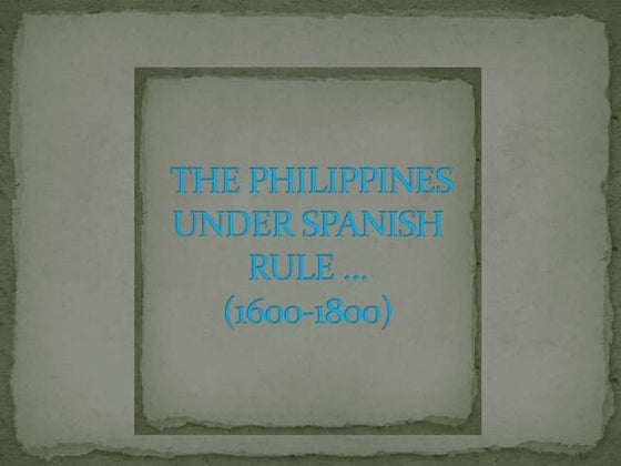 Education in Spanish Era | PPT