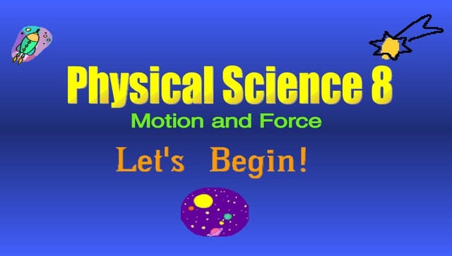 Physical Science Motion Powerpoint