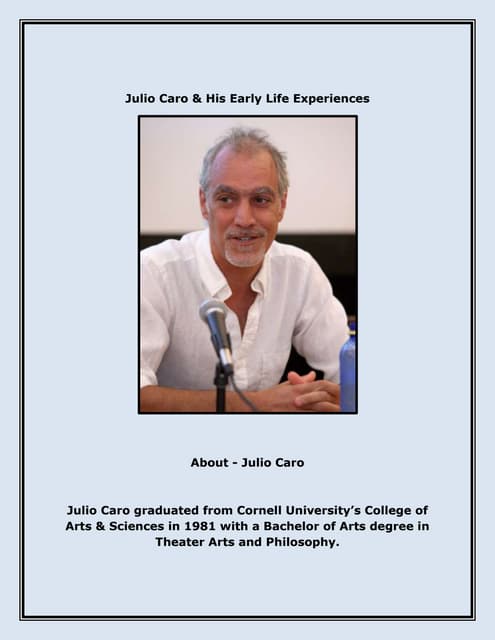 The Business of Producing Insights from Julio Caro's Career.ppt | Documentary | Genres