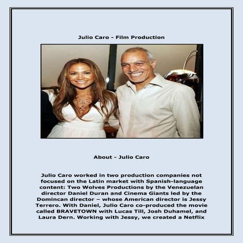 Julio Caro - Film Production | DOCX