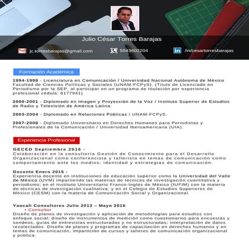 CV Julio César Torres Barajas | PDF