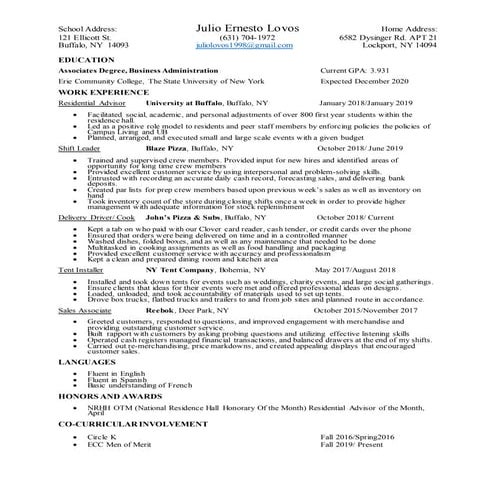 DD Resume 2 | DOCX