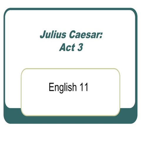 Julius caesar act 3 ppt | PPT