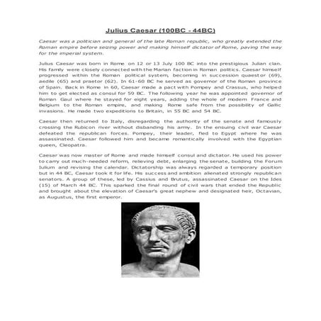 4 Julius caesar bio | PDF