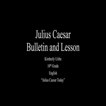 Julius Caesar Bulletin and Hands-On Lesson | PPTX