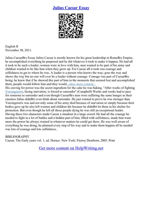 Julius Caesar Persuasive Essay | PDF