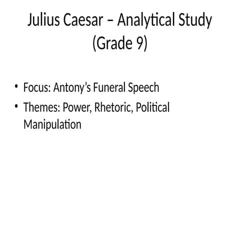 Ethos Pathos Logos In Julius Caesar | PDF