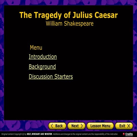 Juliuscaesar intro | PPT