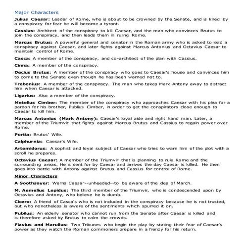 Julius caesar skit script | DOCX