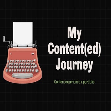My Content Design Portfolio and samples | PDF