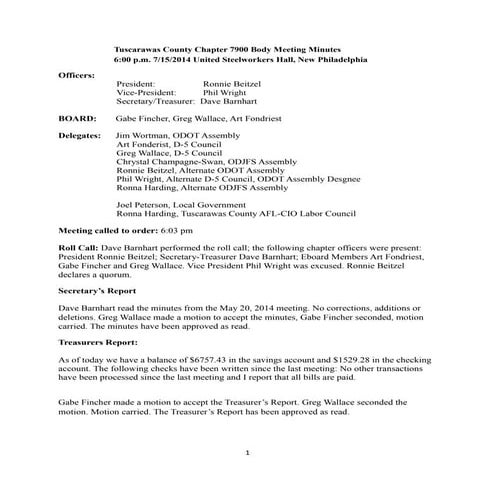 July 15 meeting minutes | RTF