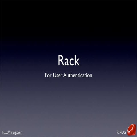 Rack for User Authentication | PDF | Internet | Computing