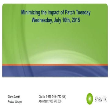 Patch Tuesday Analysis - July 2015 | PPT