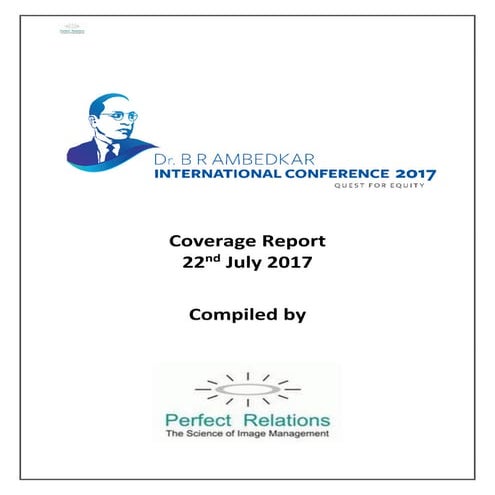 PR Coverage - Ambedkar Conference | PDF