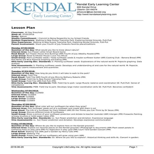 July Week 1 Nature | PDF