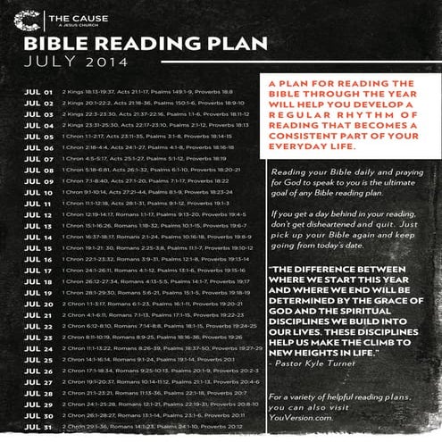 July Bible Reading Plan | PDF