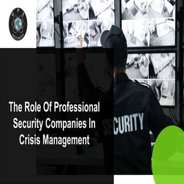 July Slides - The Role Of Professional Security Companies In Crisis ...